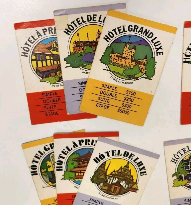 FULL HOUSE Replacement 12 Hotel Board Game (Chateau Lafortune) 1979 ...