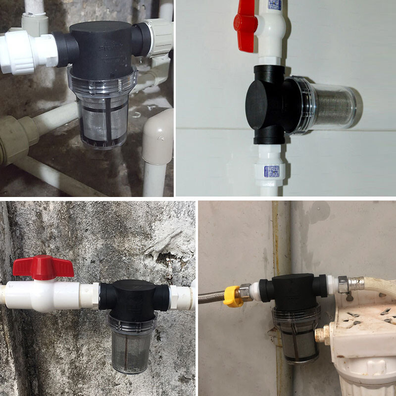 3/4" 1/2" 1" Inline Mesh Strainer Water Pump High Flow Pipeline Filter ...