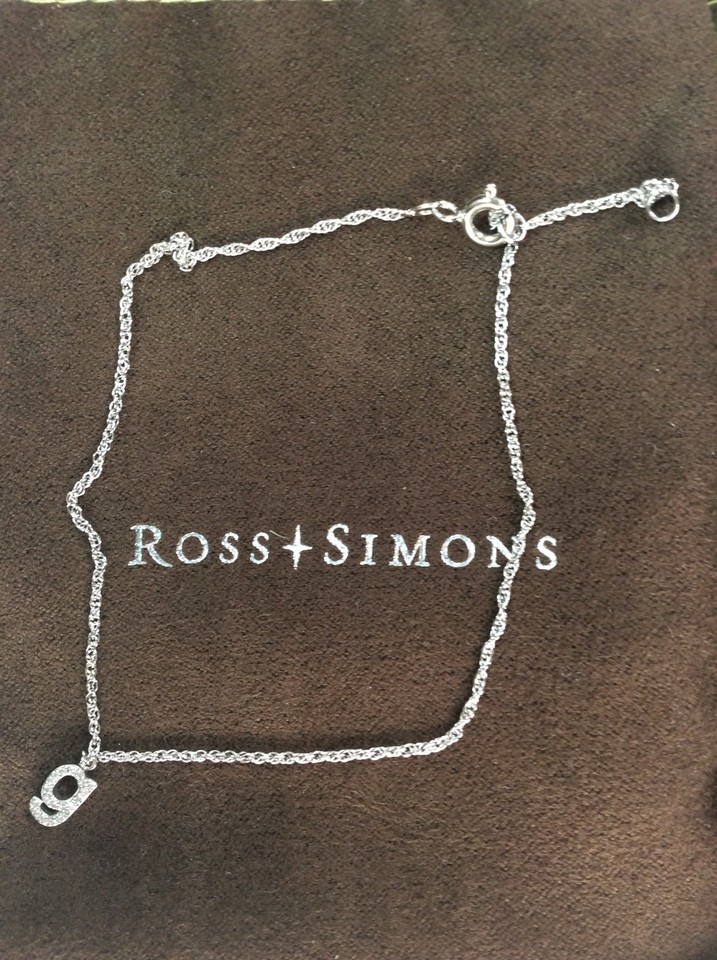 Ross+Simon’s ankle bracelet Silver Charm Letter (G) | eBay
