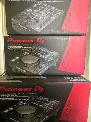 XDJ-700 Compact DJ Multi Player (x2 decks) And DJM 450 Mixer with all ...