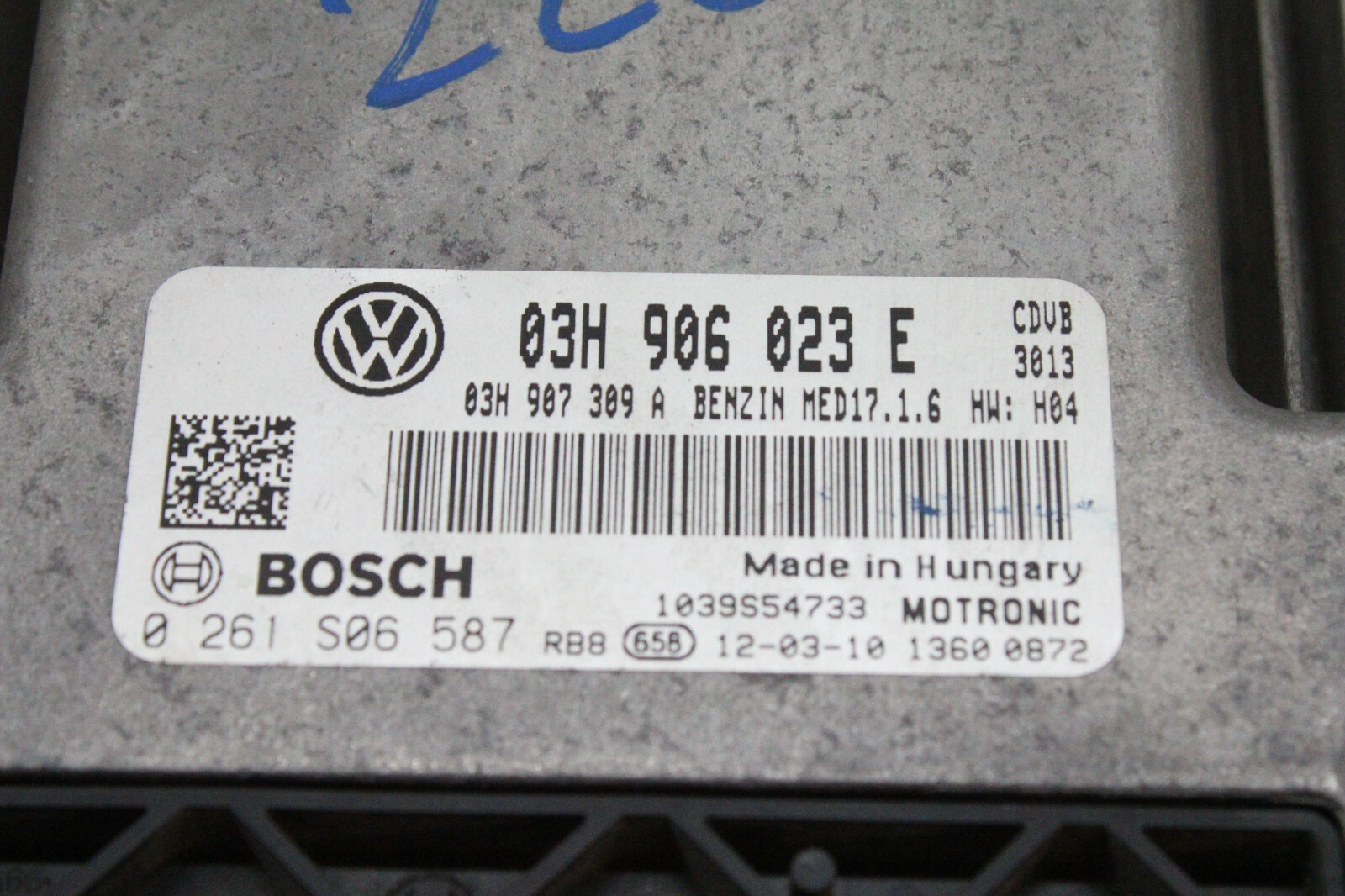 2012 VW PASSAT SEL 3.6 ENGINE COMPUTER 03H 906 023 E MODULE ECU 53317 ...