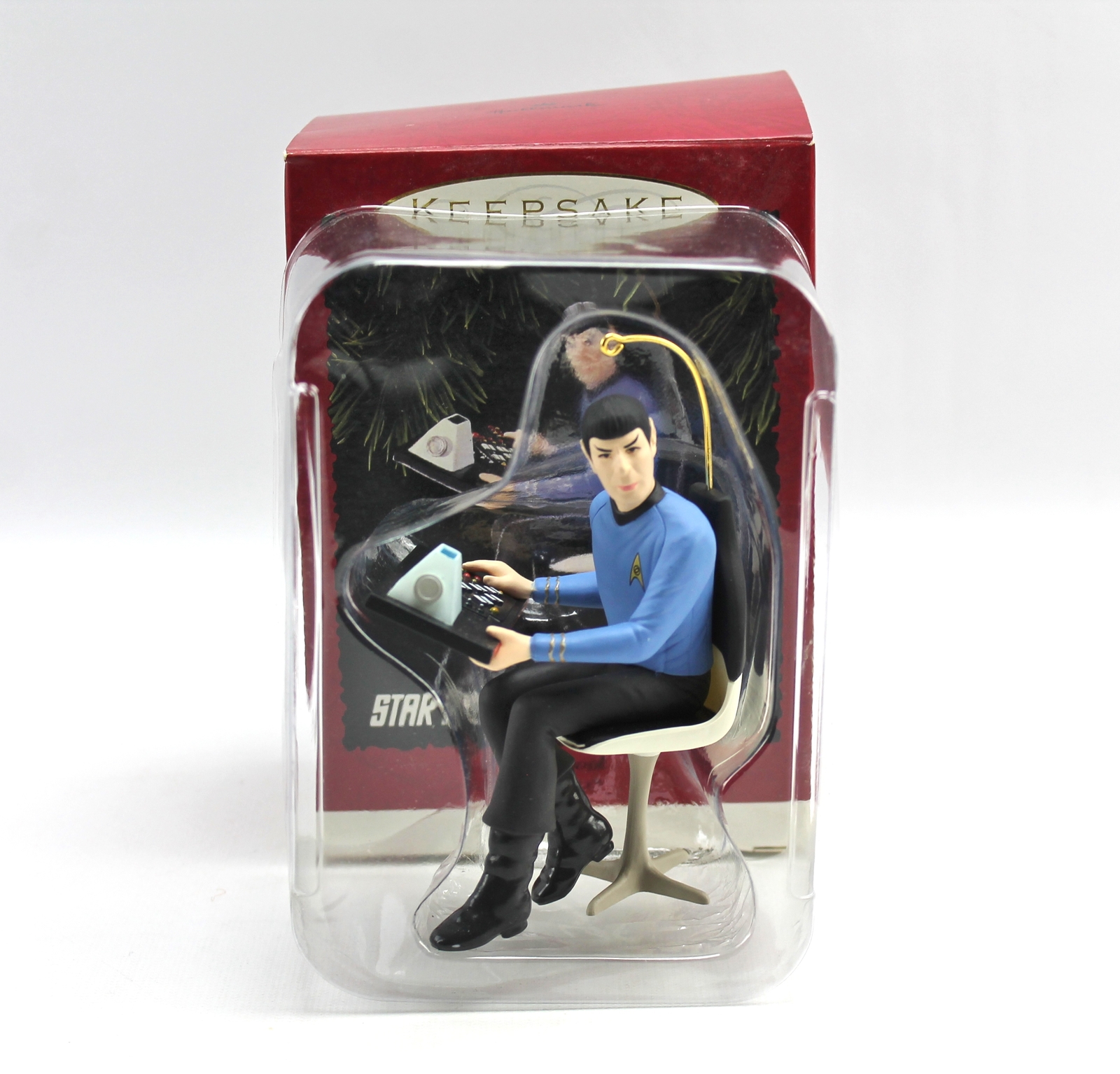Hallmark Star Trek MR SPOCK Sitting at Console Ornament 1996 QXI5544 | eBay