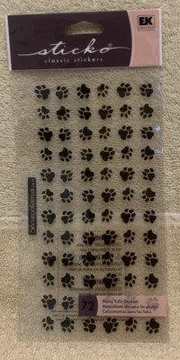 72 Pc Sticko Stickopotamus CAT/DOG ANIMAL TRACKS Scrapbook Stickers ...