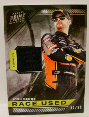 JOSH BERRY #52 /99 RACE USED FIRESUITS NASCAR PANINI PRIME 2023 | eBay