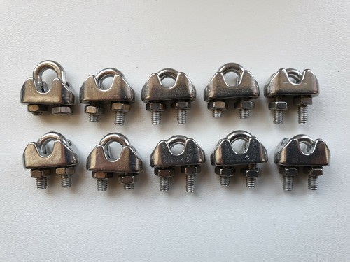 3mm STAINLESS WIRE ROPE CABLE CLAMP METAL WIRE CLAMPS | eBay