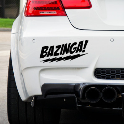 Bazinga! Car Sticker Sheldon Big Bang Theory Quote Vinyl Graphic Decal ...