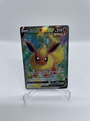 Pokemon TCG Evolving Skies Flareon V Full Art 169/203 NM/Mint | eBay