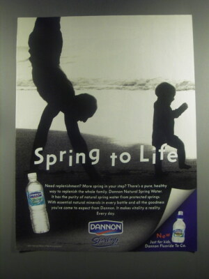 2001 Dannon Natural Spring Water Ad - Spring to Life | eBay