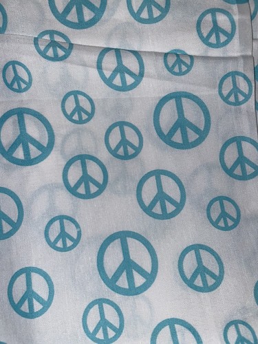 Twin Flat Sheet Peace Sign Teal Groovy Worldwide Enterprises | eBay