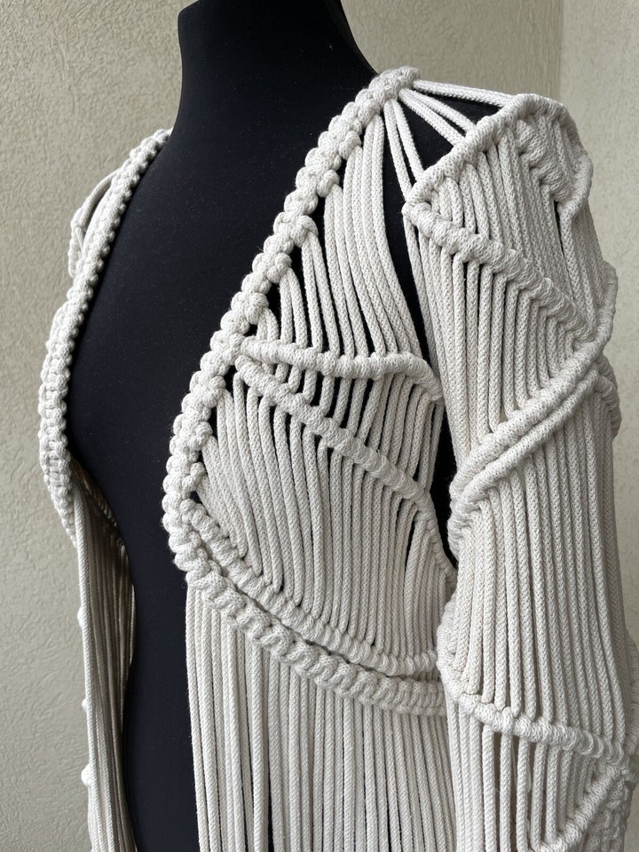 Macrame Jacket. Boho Handmade Jacket | eBay
