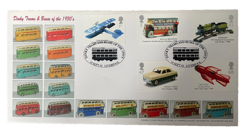 Dinky Trams & Buses Dinky Toys & Aeroplane Stamp 2003 Large Dawn First ...