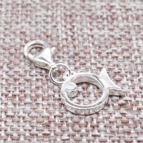 925 Sterling Silver Small Fish Clip On Charm Lobster Clasp for Bracelet ...