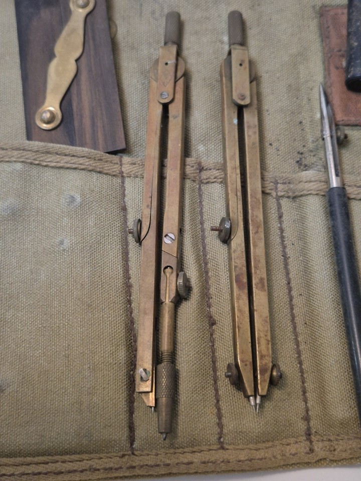Original WW2 British Army Officers Map Reading, Plotting Tool Kit ...