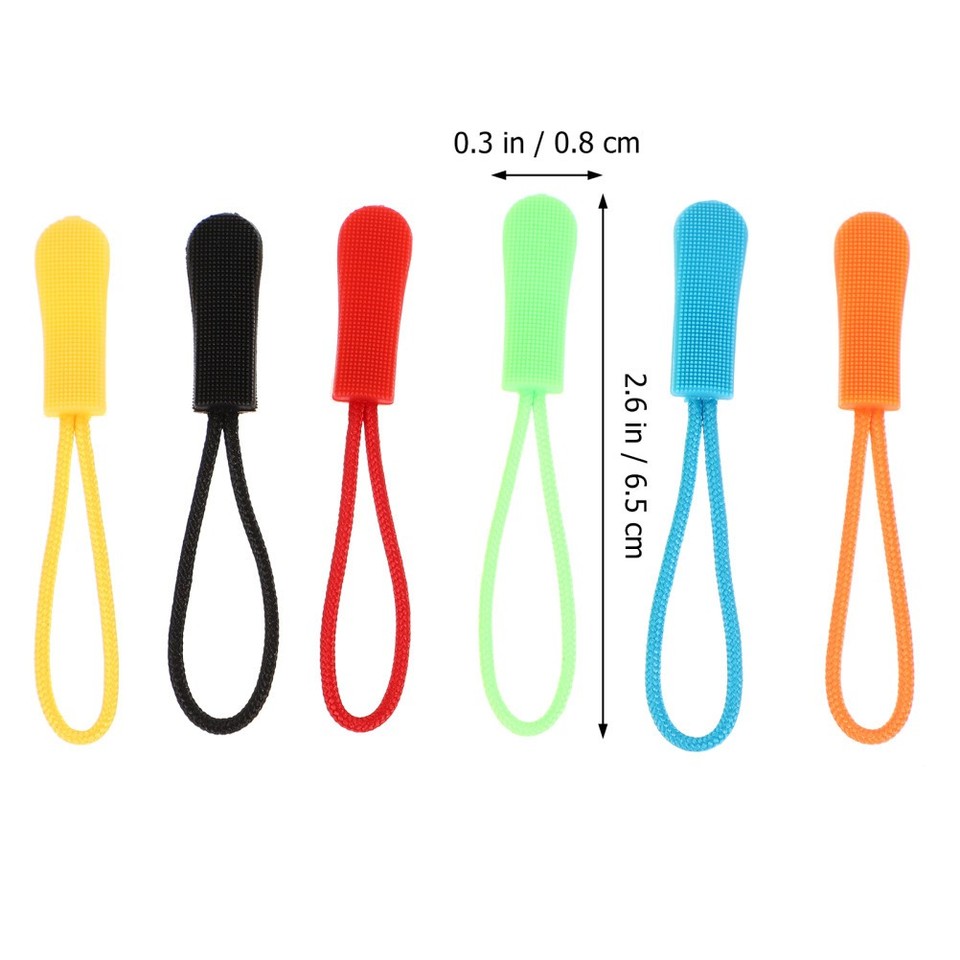 60 Pcs Zipper Pulls Charms Plastic Pullers Multifunctional Replacement ...
