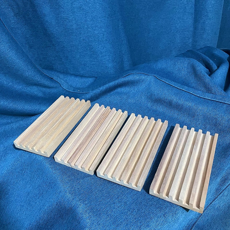 Natural Wood Domino Racks, Domino Tiles Holders,Domino Trays Set of 4 ...