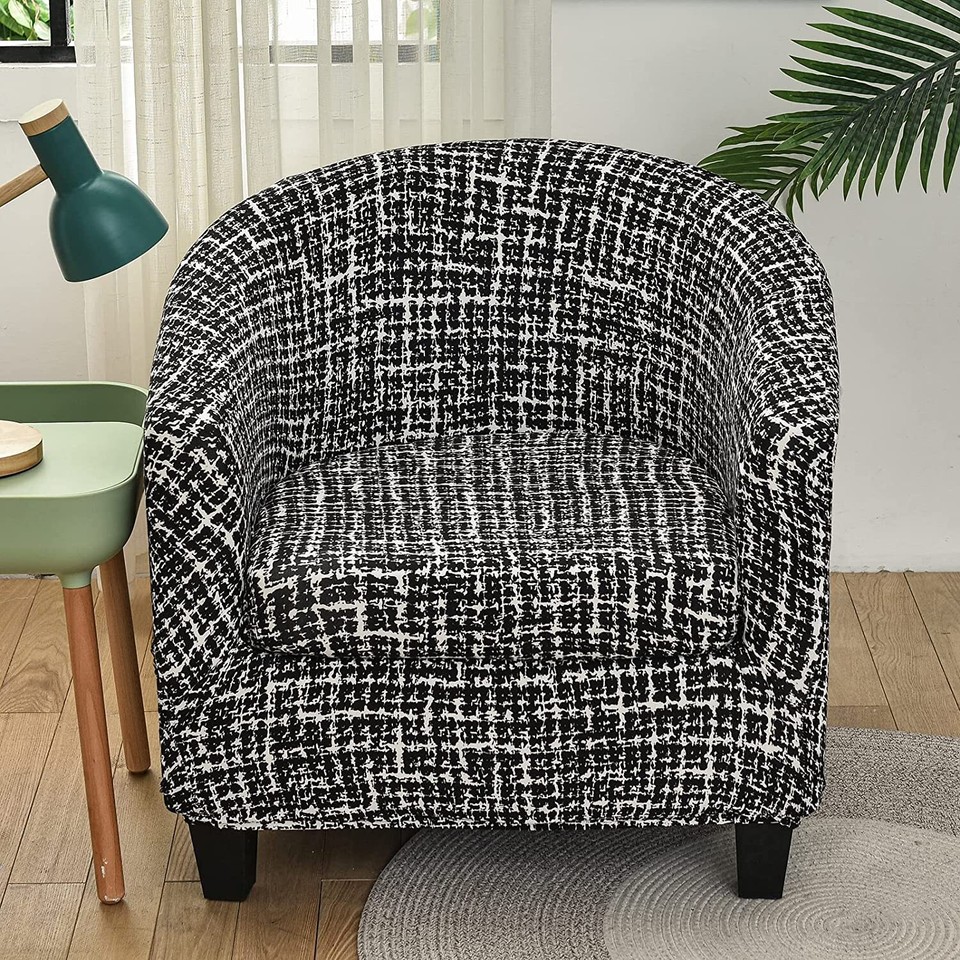 Elastic Stretch Tub Chair Covers 2-Pieces Armchair Bucket Chair Full ...