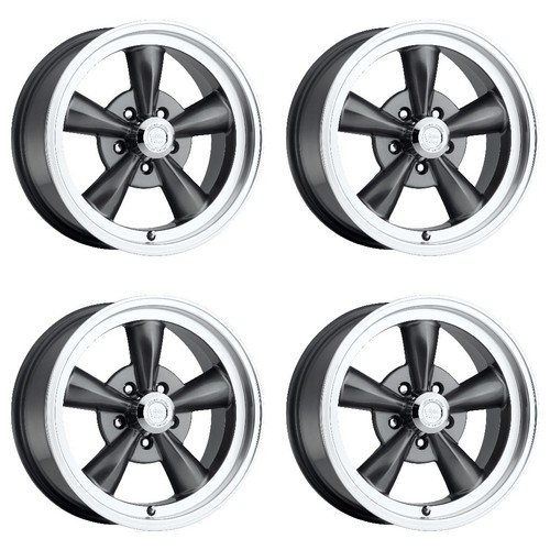 Set 4 15" Vision American Muscle 141H Legend 15x7 5x4.5 6mm Machined ...
