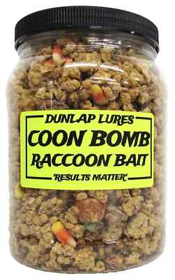 Coon Bomb Raccoon Bait Dunlap Lures 1/2 Gallon Jar | eBay