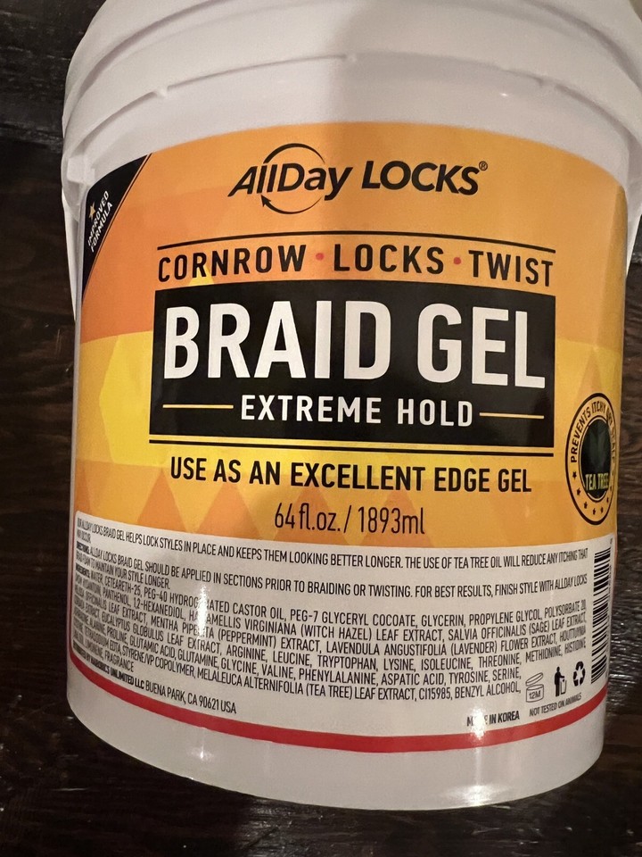 All Day Locks Braid Gel Extreme Hold 64 FL OZ (1893 ML) | eBay