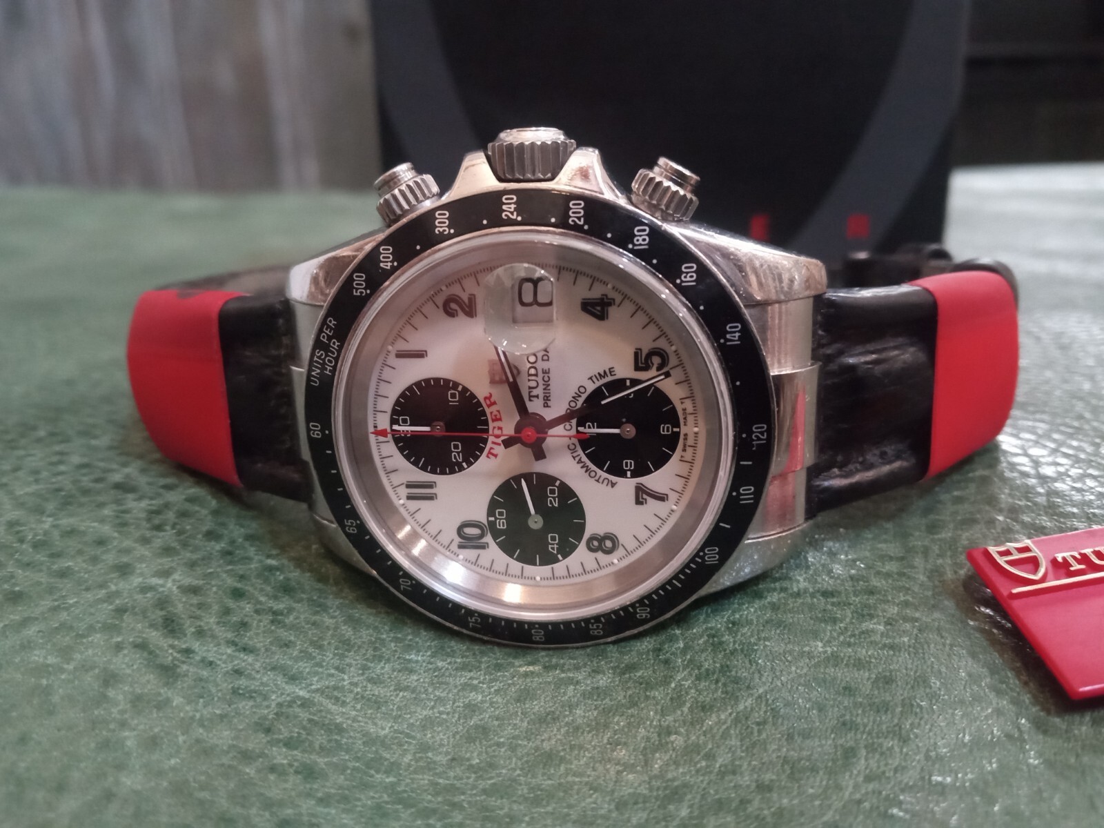 TUDOR 79260 Prince Date TIGER Automatic Chrono Time Opaline Dial S/S ...