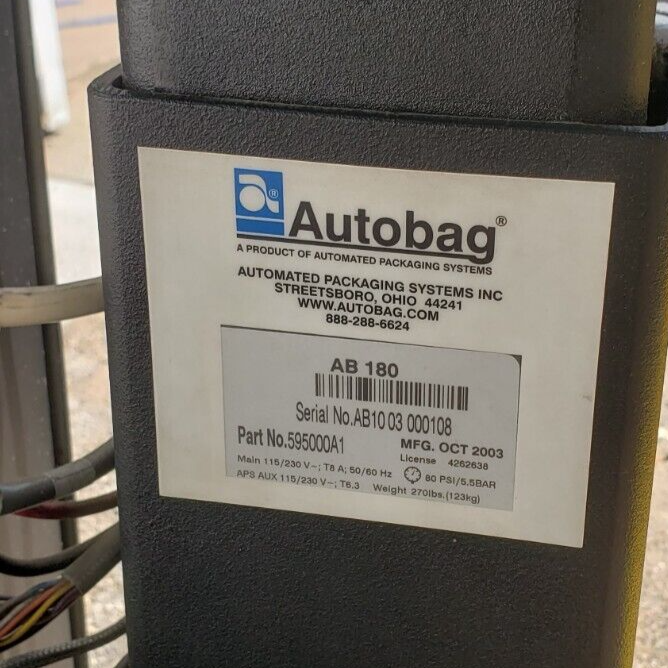 AB-180 Autobag Bagging Machine - Automated Packaging Systems AB180 ...