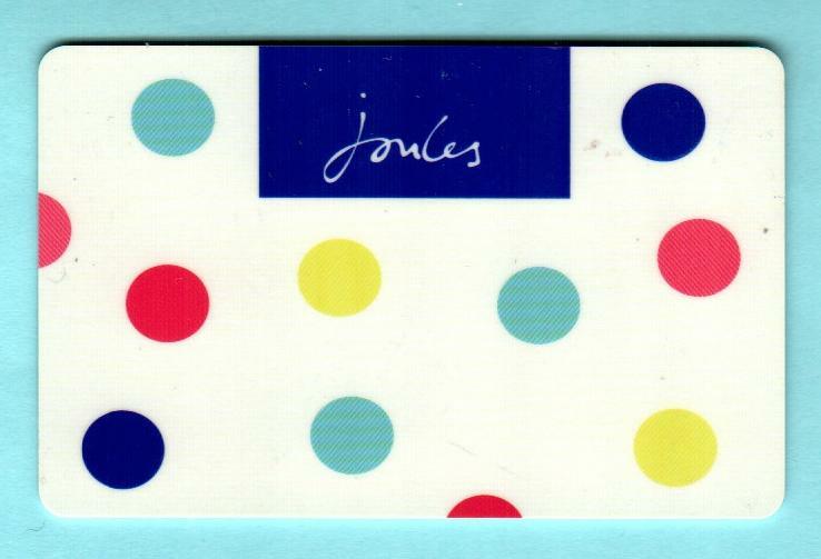 JOULES ( UK ) Colored Dots 2013 Gift Card ( $0 ) | eBay