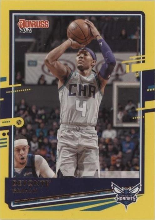 2020-21 Panini Donruss - Devonte' Graham #19 Yellow Flood for sale ...
