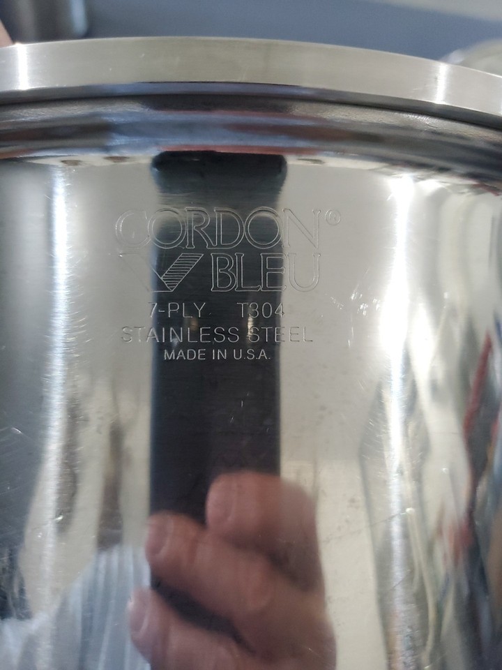 9 pc Cordon Bleu Temp-Tone T304 Stainles Steel Sauce / Stock Pots w ...