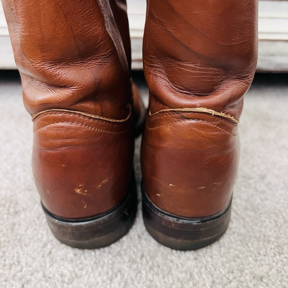 Justin Classic Jackson Deerlite Marbled Roper Boots Chestnut Brown Mens ...