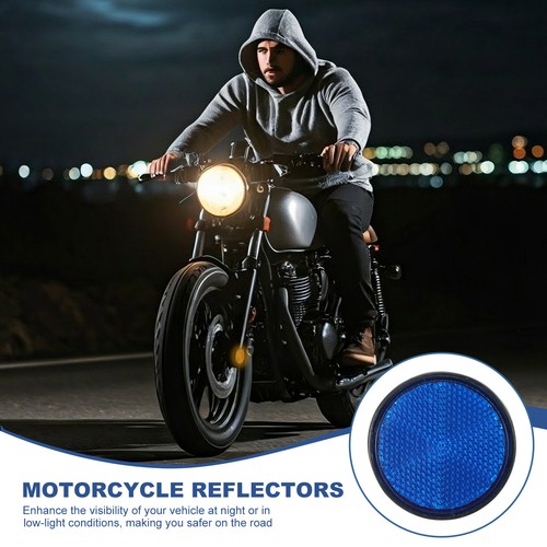 10 Pcs Round Rear Reflectors, Reflective Warning Reflector with M6 ...