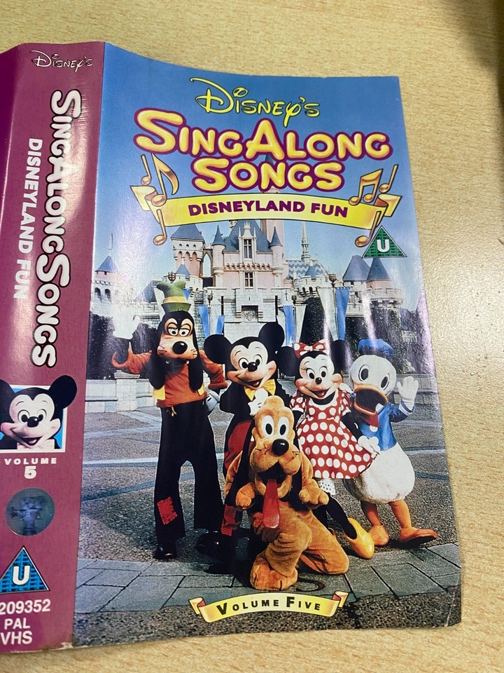 Disney Sing Along Songs Disneyland Fun VHS - Volume Five - SLEEVE ONLY ...
