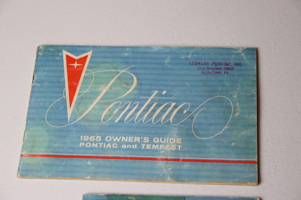 1965 Pontiac & Tempest & GTO ORIGINAL OWNER'S MANUAL / GUIDE + '65 ...