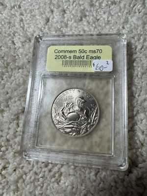 2008-S Bald Eagle Commemorative Silver BU Half Dollar - USCG US Coin ...