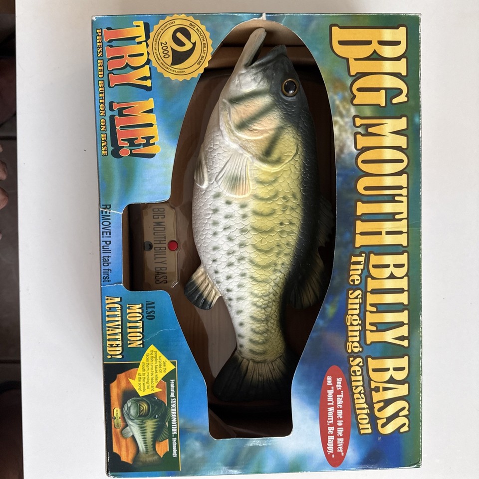 VINTAGE Big Mouth Billy Bass Singing Fish 1998 Motion Activate Gemmy ...