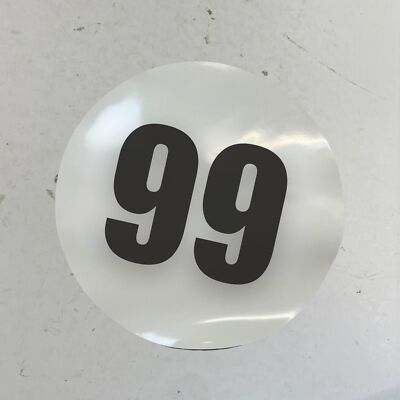 12" Circular Round Magnetic Race Car Number 99 Magnet x2 | eBay