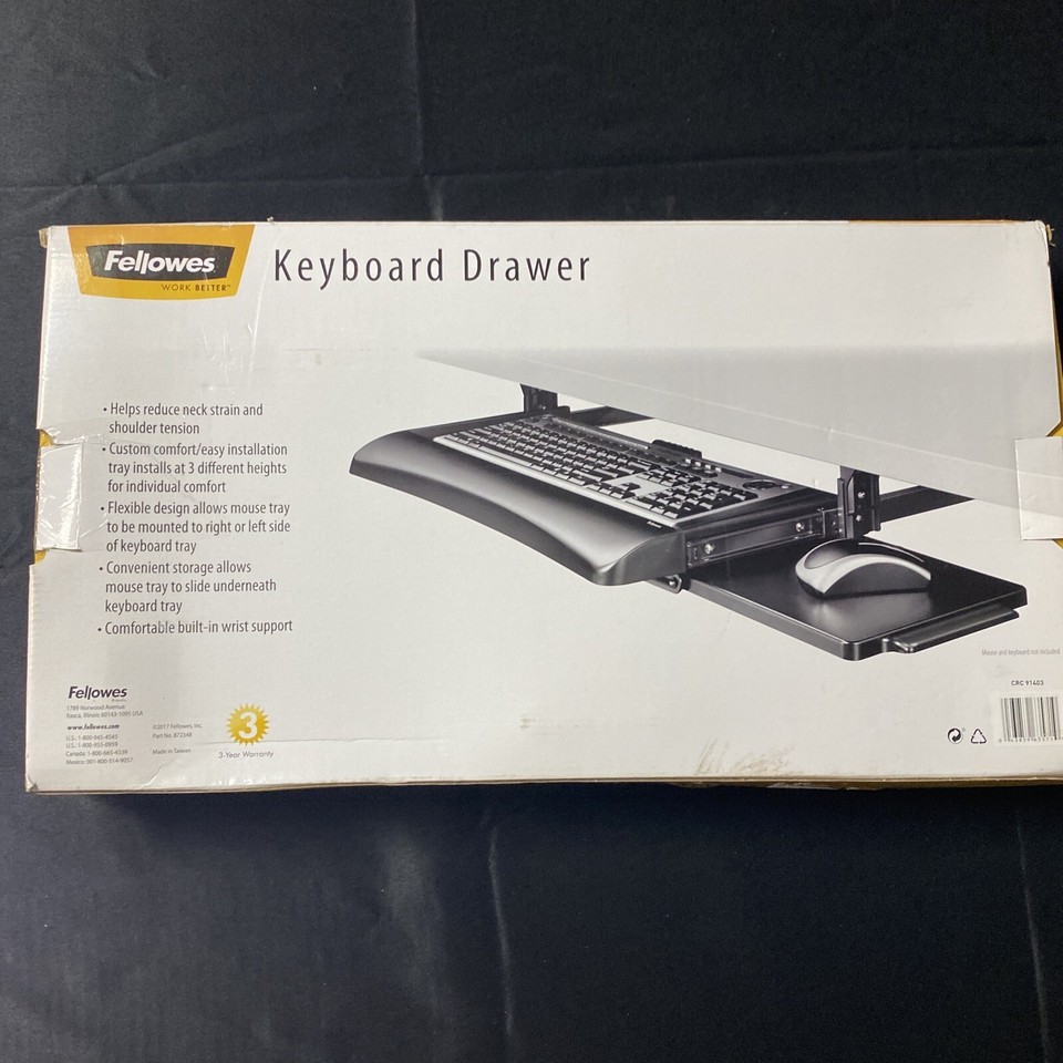 Fellowes Office Suites UnderDesk Keyboard Drawer model no. 872348 | eBay