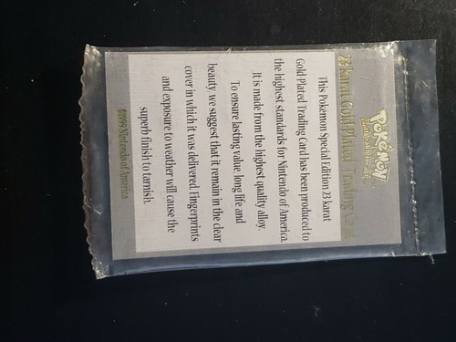 Pokemon 23k Gold Plated PIKACHU Trading card. Come with COA. Nintendo ...