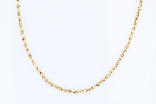 2.8mm Rope Link Chain 21" Necklace 14k Yellow Gold Peru 3.57 Grams | eBay