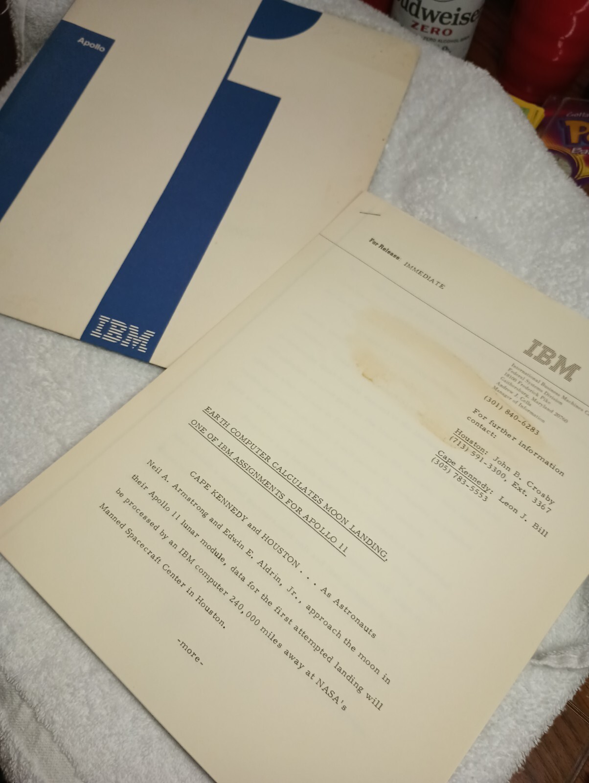 Rare Apollo 11 IBM Documents Computing Moon Flight | eBay