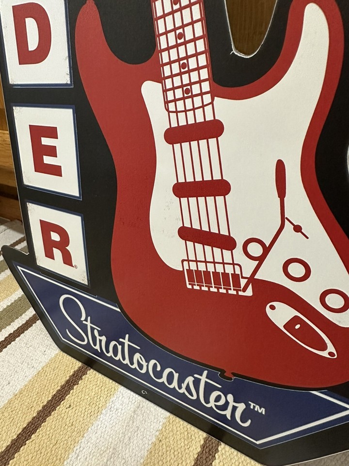 Fender Guitar Sign Stratocaster Metal Electric Pick Guard String Band ...