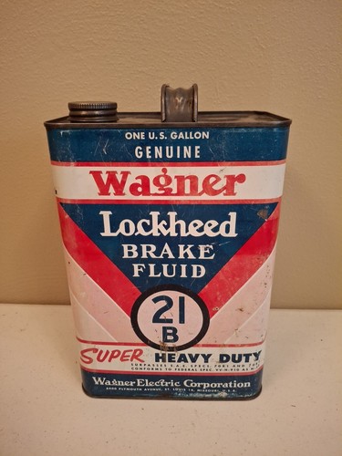 Vintage WAGNER LOCKHEED BREAK FLUID Empty 1 GALLON Can Tin ST. LOUIS | eBay
