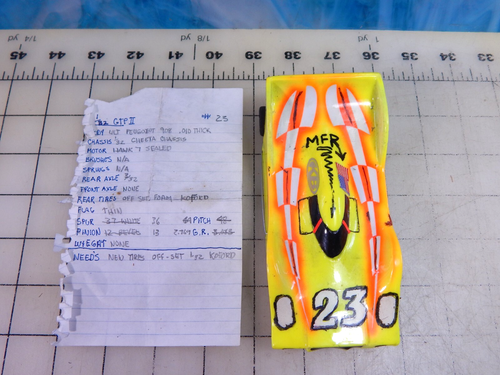 Vintage 1/32 GTP/ Cheeta Chassis, hawk 7 motor model Slot Car Peugeot ...