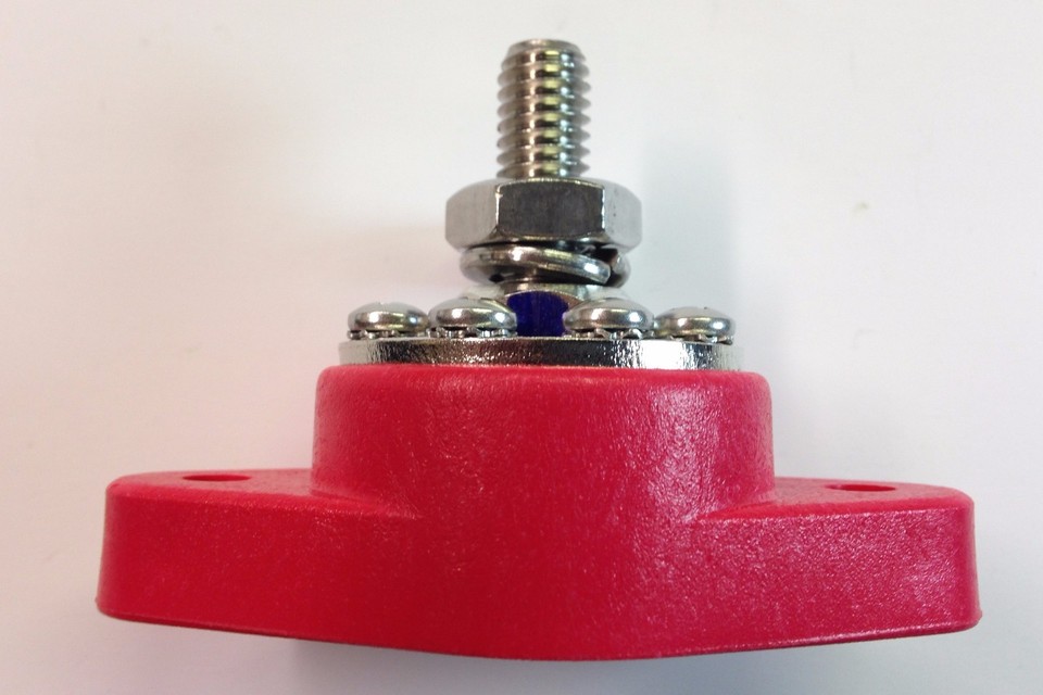 8 point power post junction block Positive distribution block stainless ...