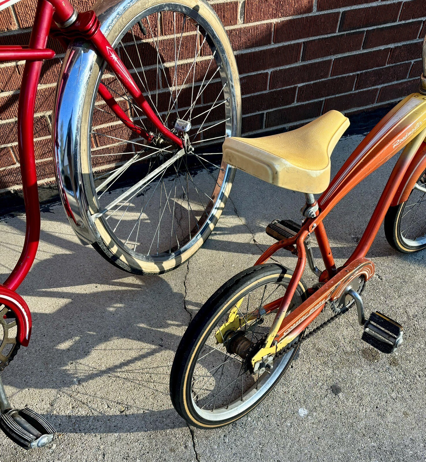 3 Vintage AMF Roadmaster Skyrider Deluxe set of Man Woman Boys bicycle ...