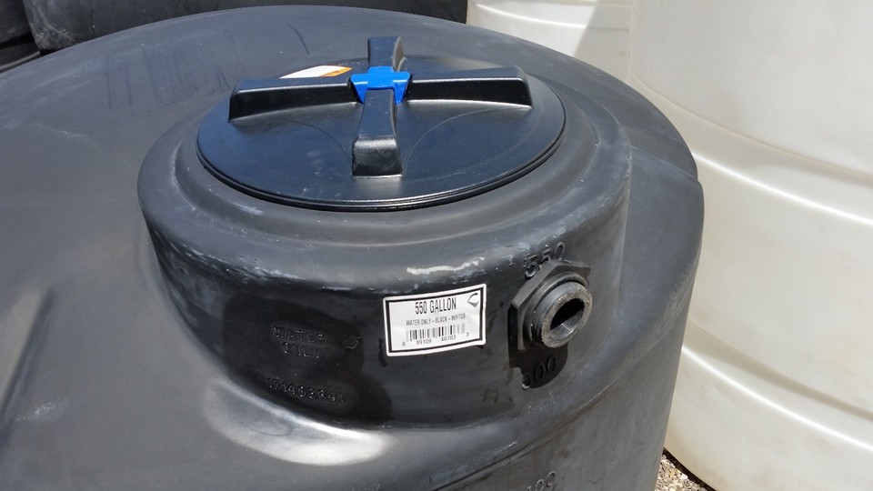 500 Gallon Black Vertical Rain Water Harvesting Collecting Tanks ...