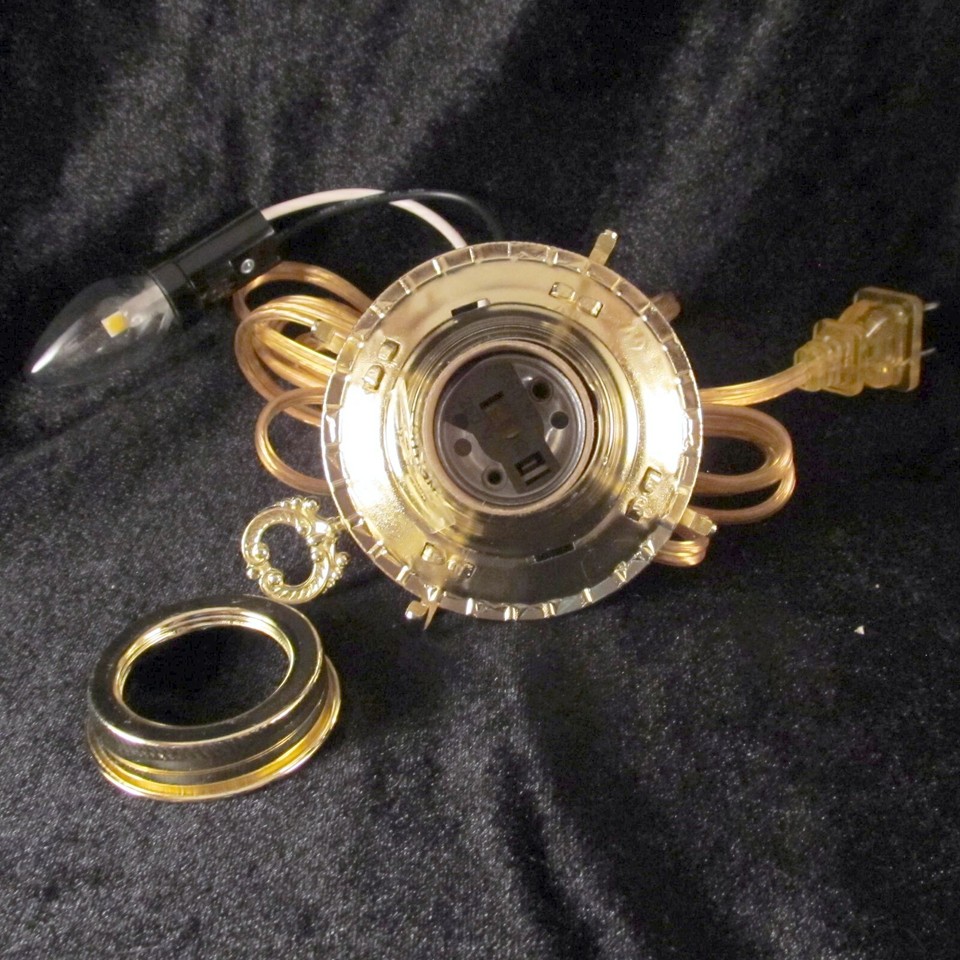 Oil lamp adapter Electric #2 Burner for old, antique,banquet,or painted ...