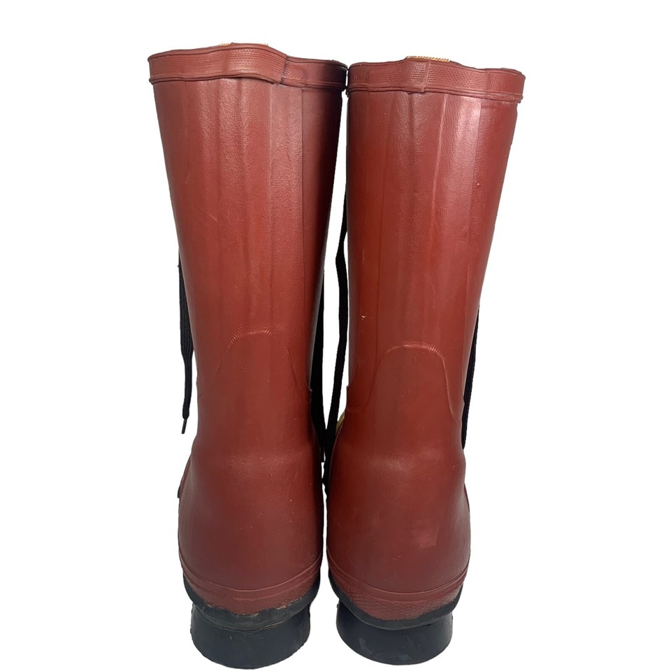 VTG Ranger Rubber Company Safety Red Steel Toed Boots SZ9 ANSI Z41 PT99 ...