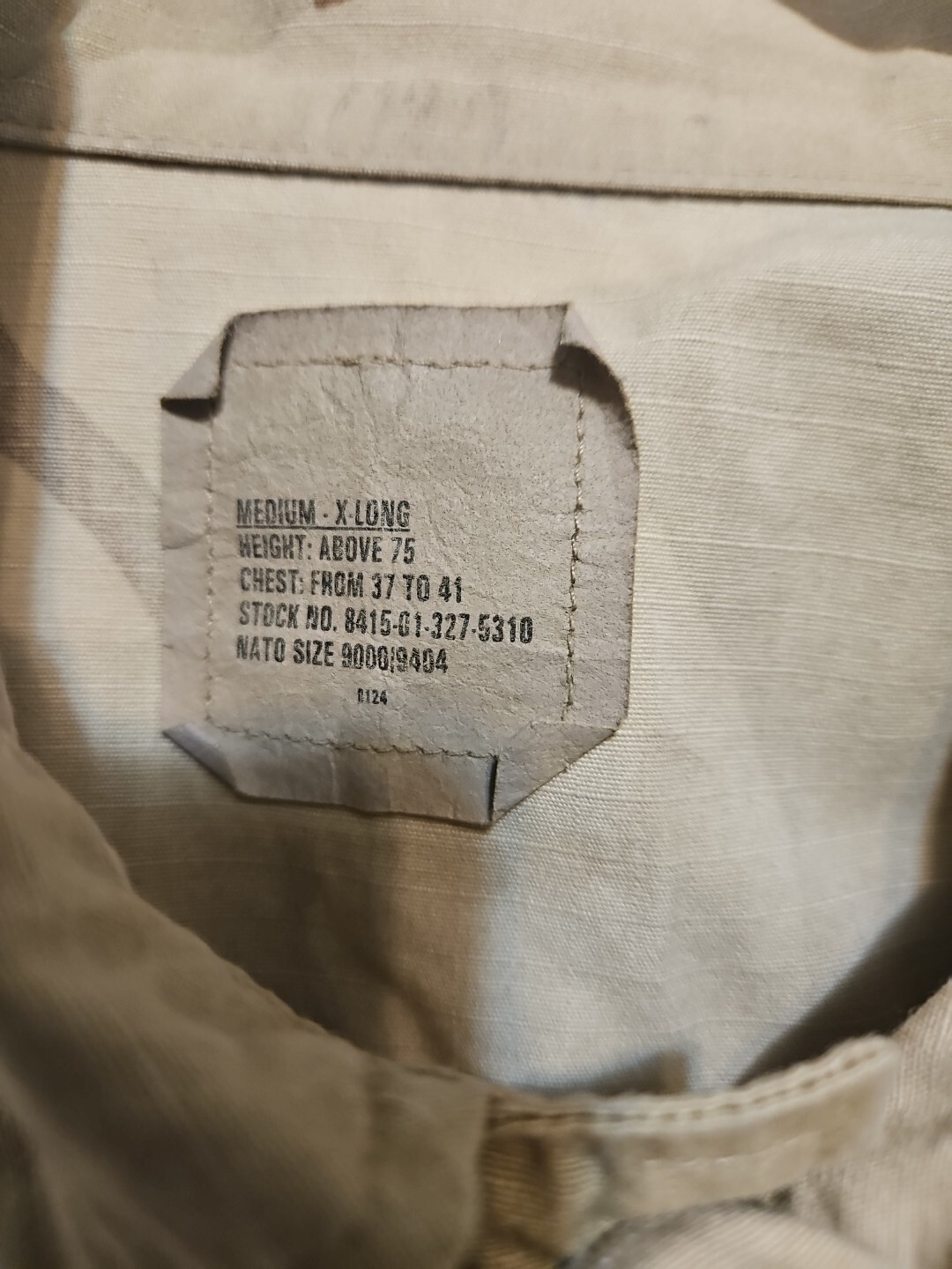 USGI US Army 3 Color Desert DCU Camouflage Coat Twill Sz Medium Extra ...