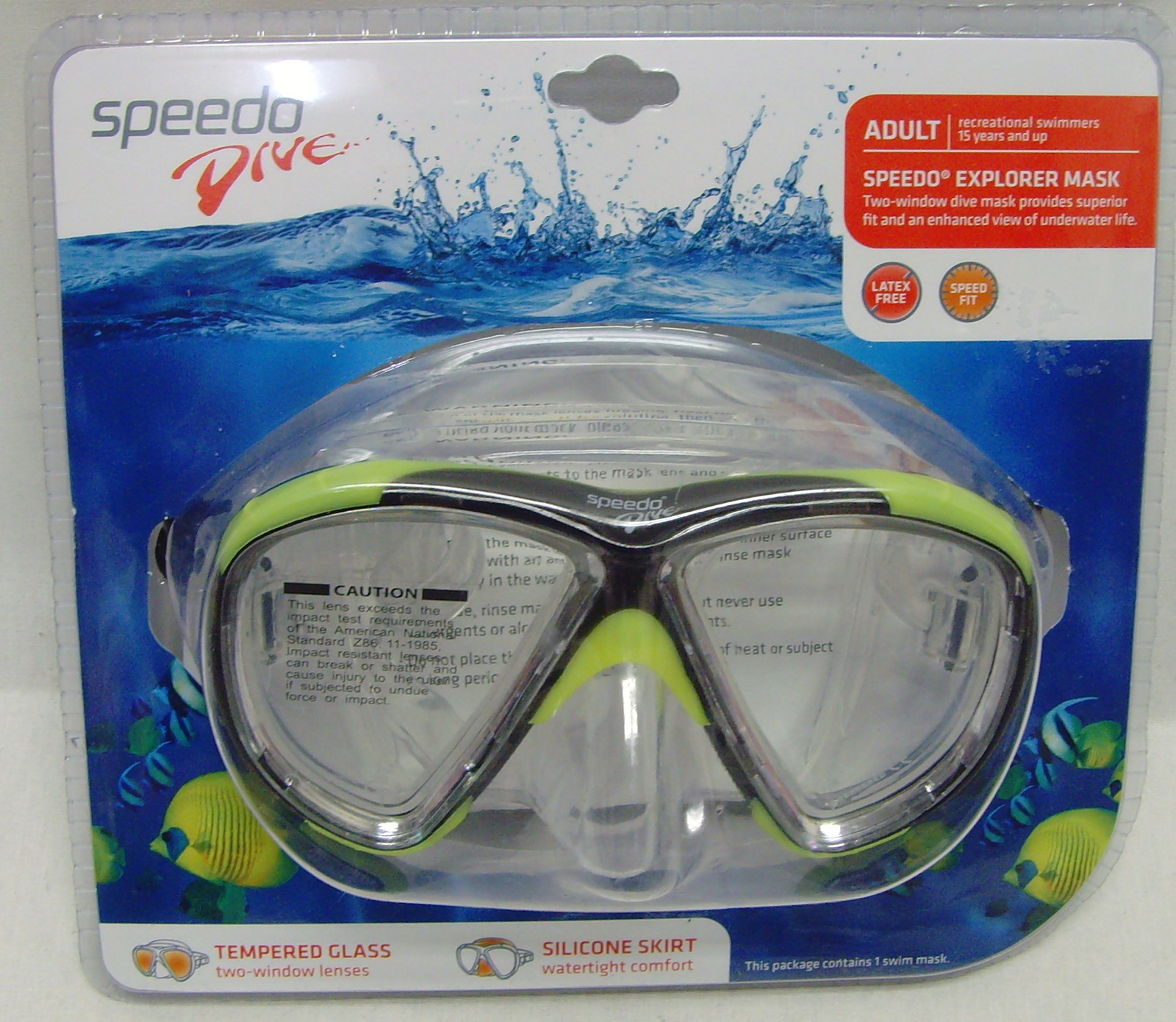 Speedo Dive Explorer Mask Adult 15 & Up Swimming Diving Scuba ...