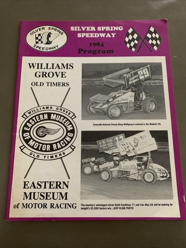 Silver Spring Speedway Program Vintage PA Racing Magazine 1984 | eBay